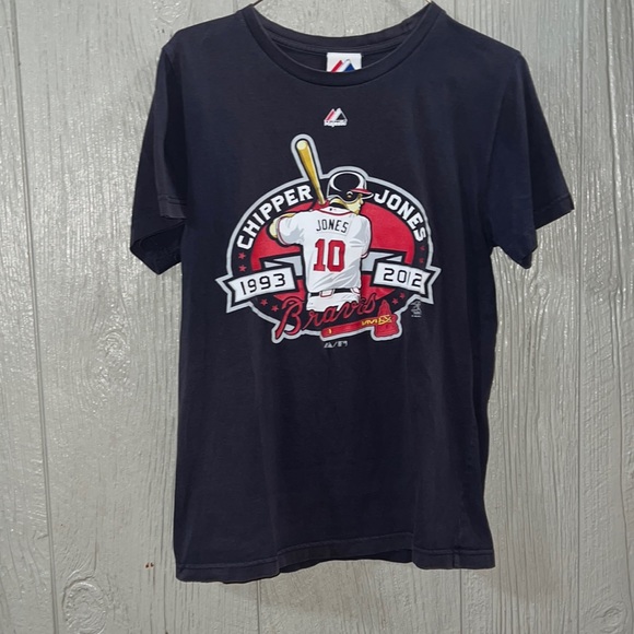 Majestic | Shirts | Vintage Chipper Jones Shirt Atlanta Braves | Poshmark